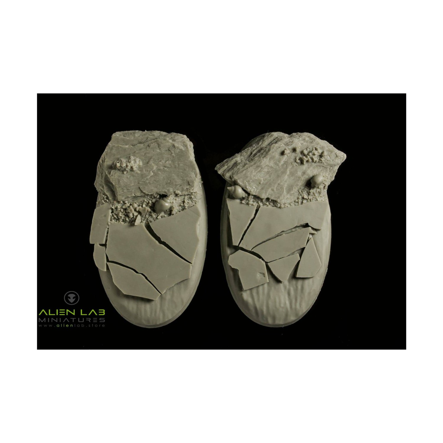 Alien Lab Northern Land Mini Base 75mm Northern Land (Oval Bases) Pack ...