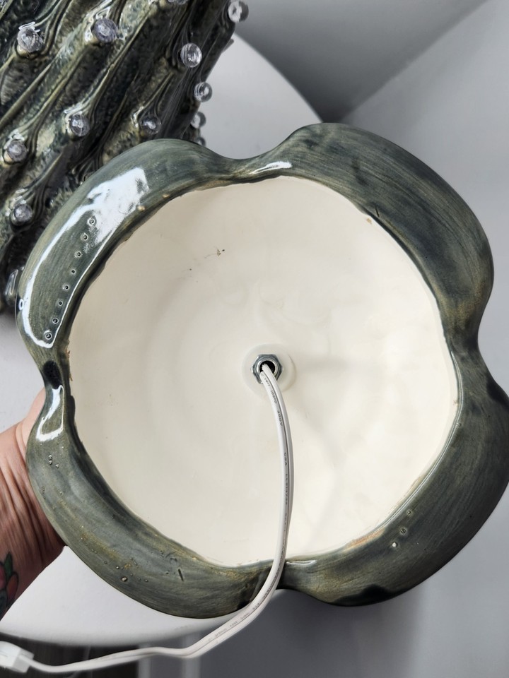 Rare Vintage Lava Ceramic Christmas Tree w/ Gorgeous Grey Drip Glaze ...