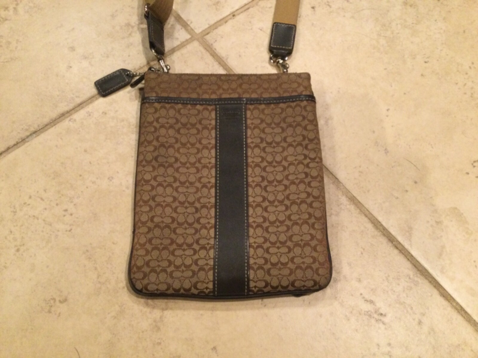 Coach signature C small crossbody bag back zip pocket… - Gem