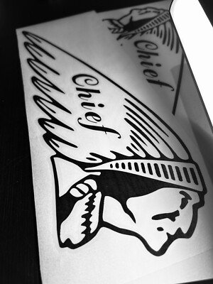 Indian Chief Outline Vintage Motorcycle Gas Tank Decals 2PC New ...