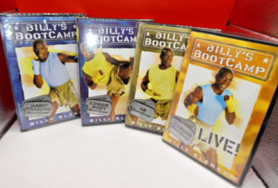 Billy's Boot Camp DVD Set of 4 Cardio, Basic Train, AB BootCamp, Lower ...
