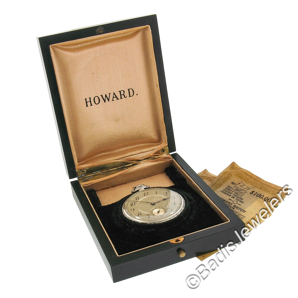 Antique E. Howard Watch Co. Series IV Size N 14k Gold Open Face Pocket ...