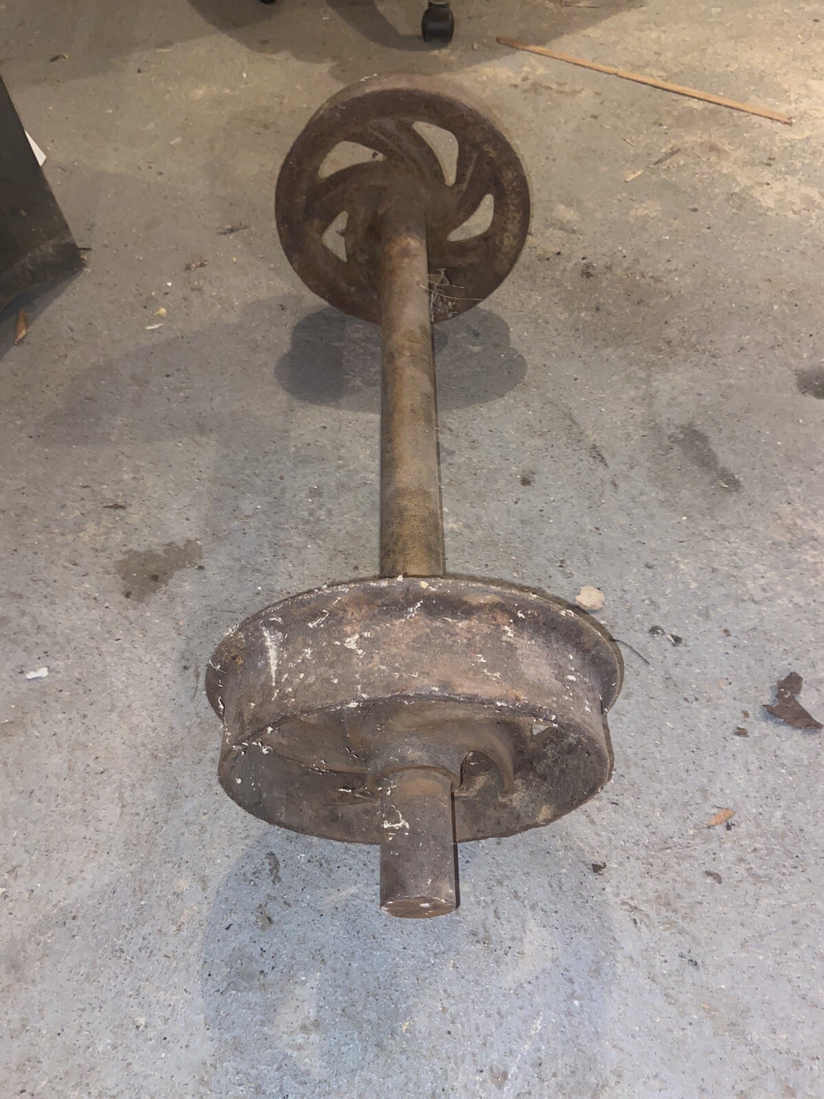Antique Cast Iron Mine Cart Wheels and Axle | eBay