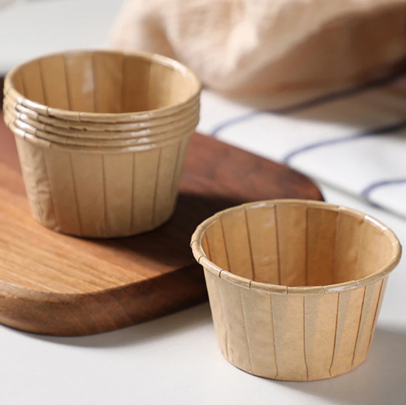 Kraft Paper Ramekins Compostable Soufflé Cups and Portion Pots 1oz 2oz ...