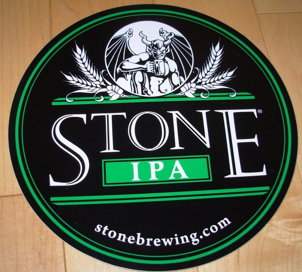 STONE BREWERY Green IPA Circle 4" STICKER decal craft brewing arrogant ...