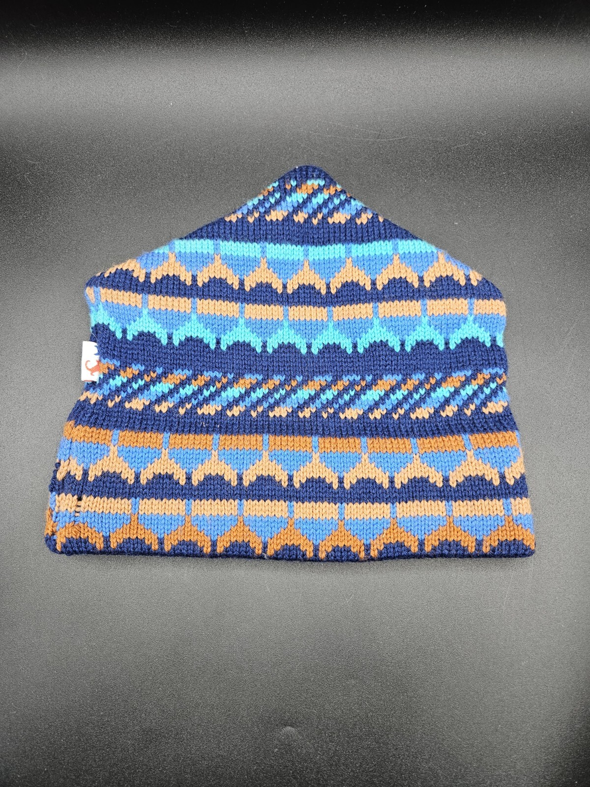 Vintage 100% Wool Beanie Hat Darn Fine Hats Made In USA Blue And Cream ...