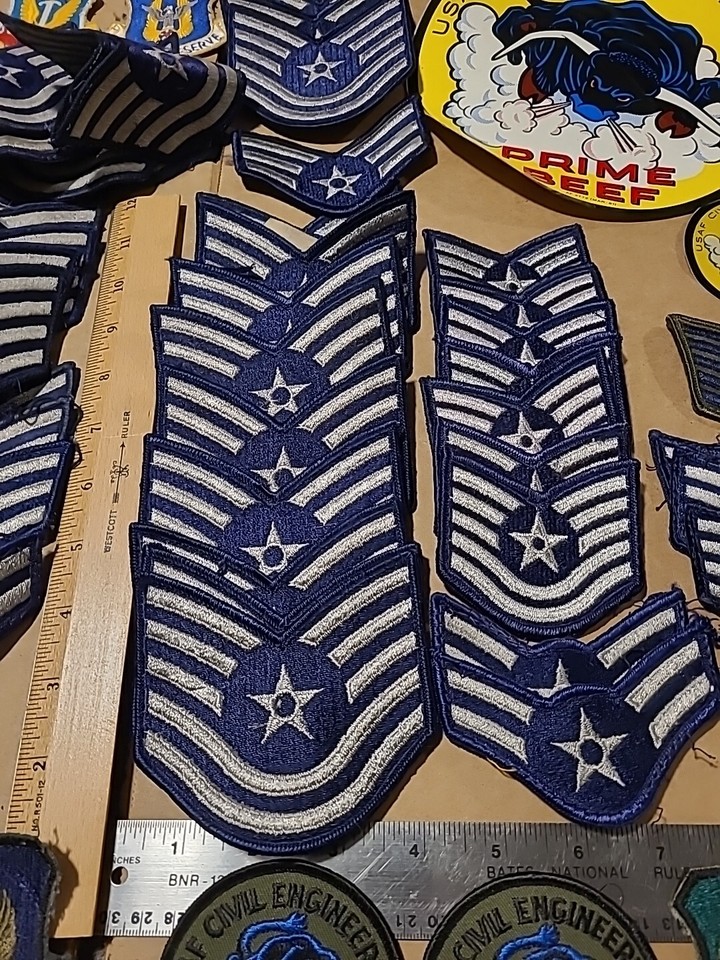 USAF Air Force Used/New Mixed Lot 69 Patches,2 Stickers,Command Civil ...