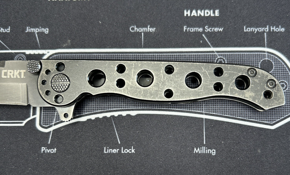 CRKT M16-01KS Carson Design Frame Lock Plain Edge Black Pocket Knife | eBay