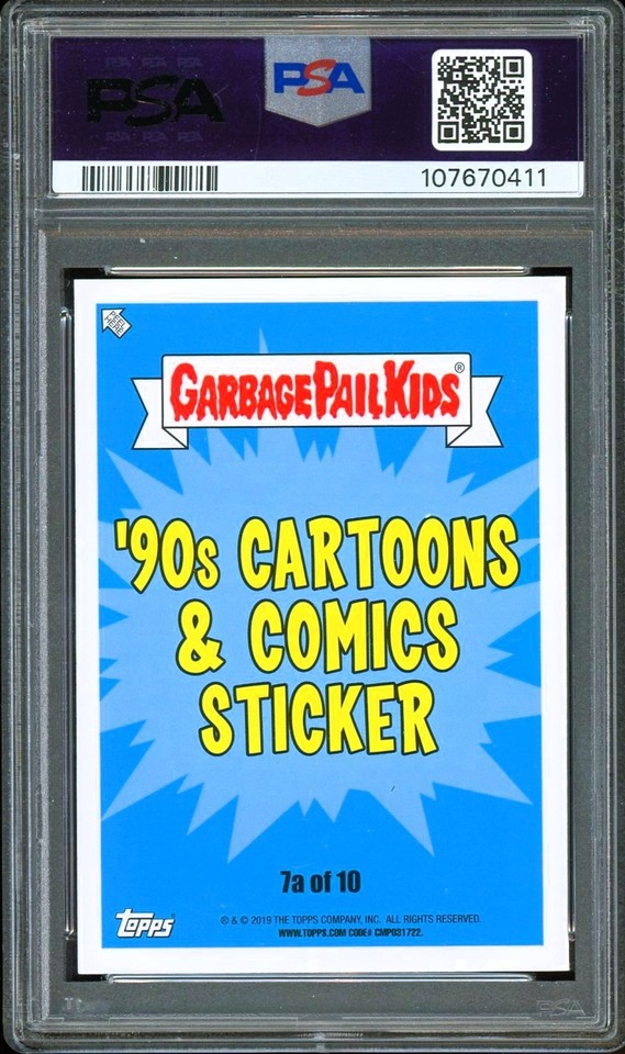 2019 Garbage Pail Kids We Hate 90's 7a MTV The Head The Maxx BLACK POP ...