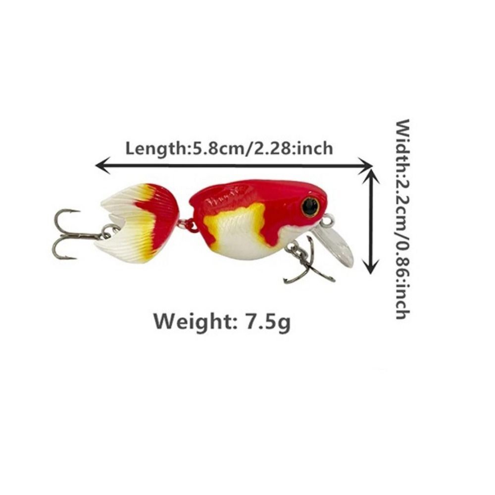 58mm Artificial Goldfish Bait Wobblers Wake Bait Lure Fishing Accessory ...