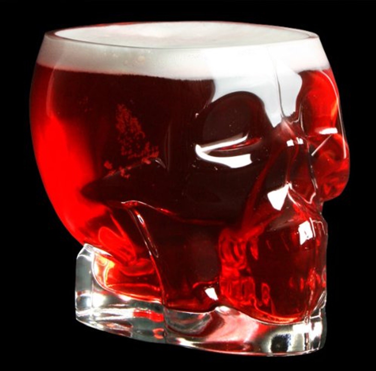 Set of 4 90ml Gothic Skull Shot Glasses, Clear Reusable Spirit Glasses ...