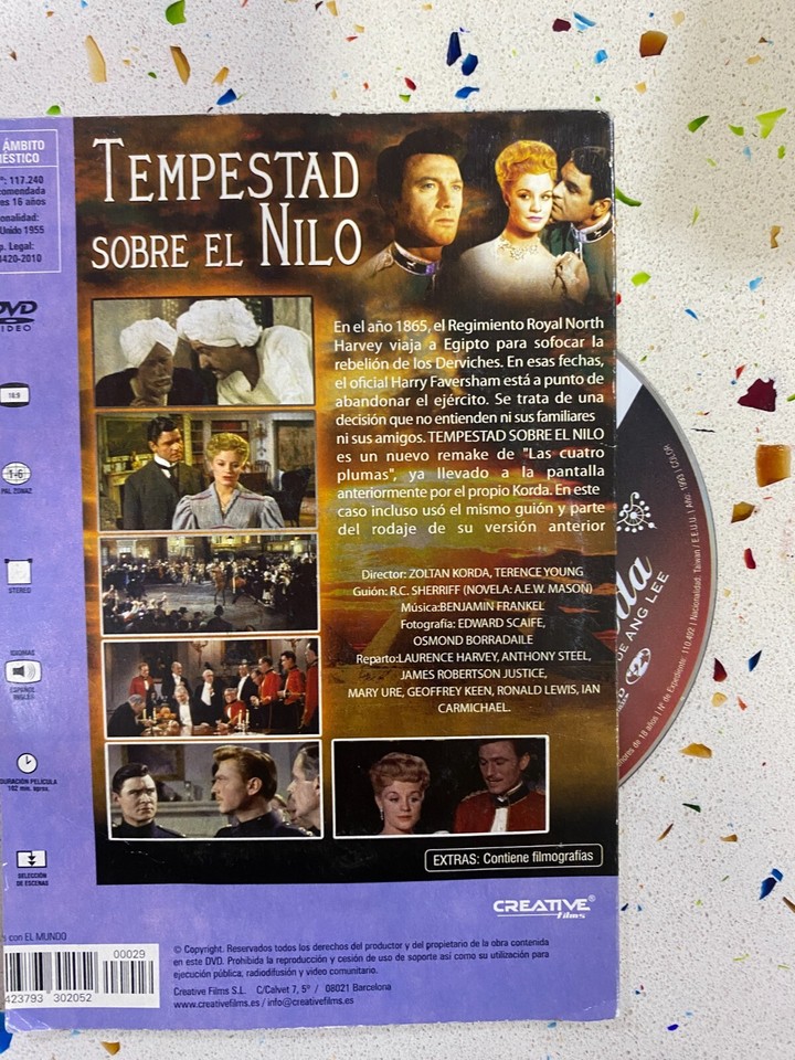 Tempestade Sobre El Nilo DVD Storm Over The Nile Laurence Harvey Mary ...