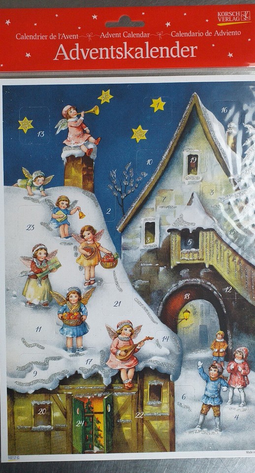 Traditional German Advent Calendar, A4, in blister pack, choice of ...