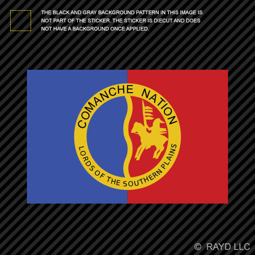 Comanche Nation Flag Sticker Die Cut Vinyl Native American tribe lords ...