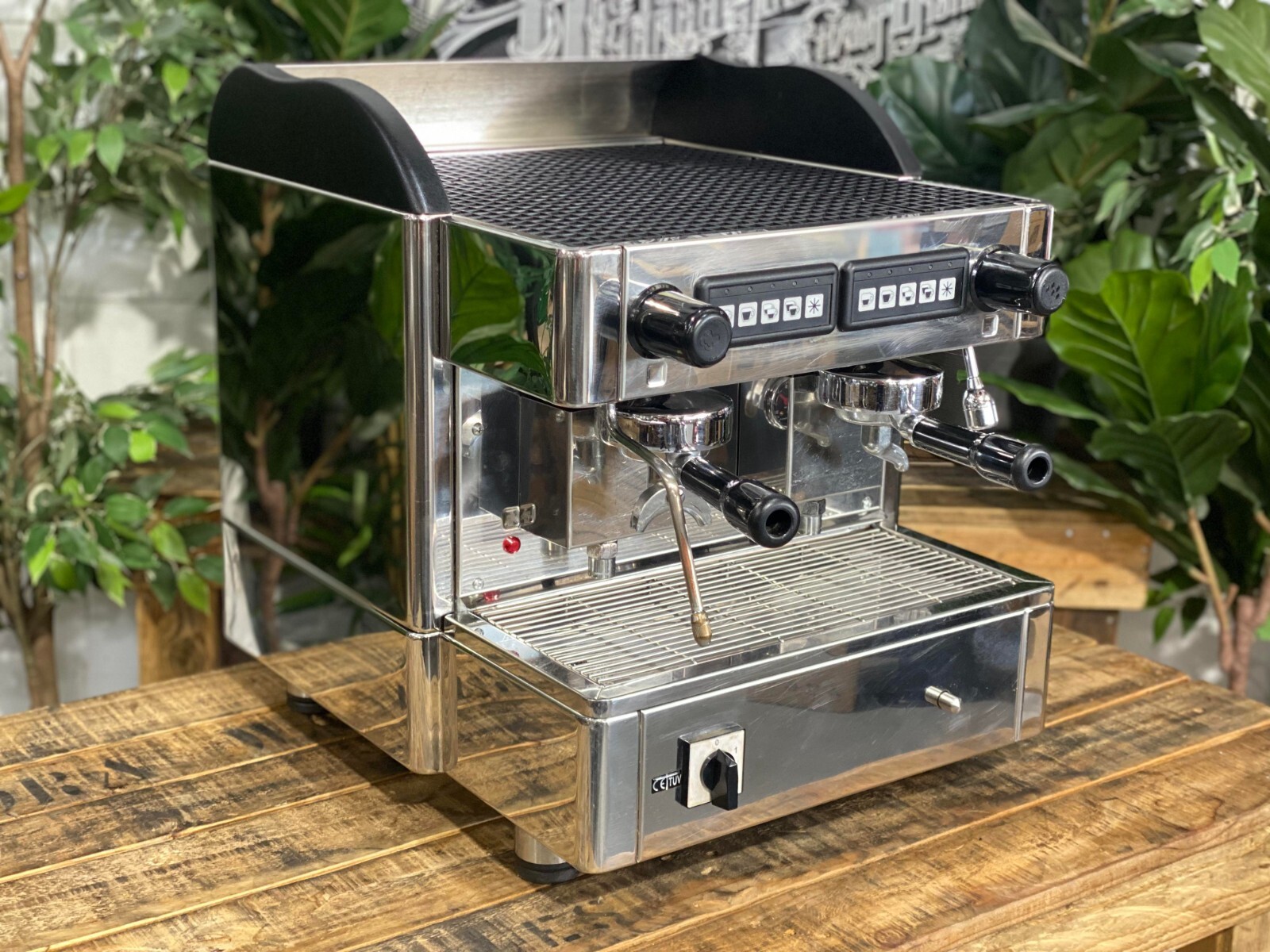 TECHNOLAMPE MSE 2 GROUP COMPACT STAINLESS STEEL ESPRESSO COFFEE MACHINE ...