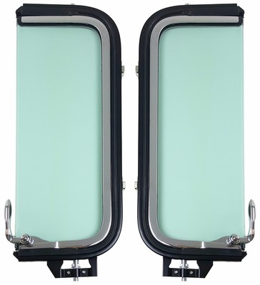 1956 FORD TRUCK VENT WINDOW ASSY SET TINT GLASS CHROME FRAME LH & RH ...