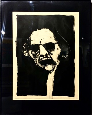 Fritz Scholder Screaming Artist 1971 Self Portrait Lithograph Sold ...