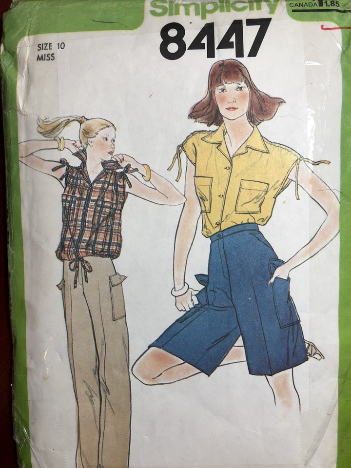 Sewing Pattern 1970’s Simplicity Number 8447 Size 10 Year 1978 Top ...