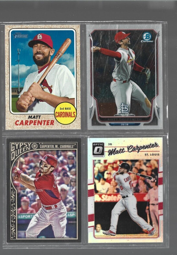 4 Card Lot of Matt Carpenter W/Refractor No Dupes Padres-Cardinals #4 ...