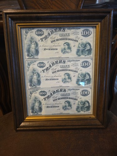Obsolete Banknotes From Traders Bank Of The City Of Richmond $100$$ Lot ...