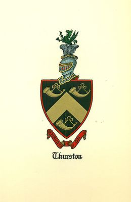 Great Coat of Arms Thurston Family Crest genealogy, would look great ...