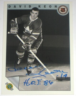 DAVE KEON SIGNED ULTIMATE ORIGINAL SIX TORONTO MAPLE LEAFS CARD ...