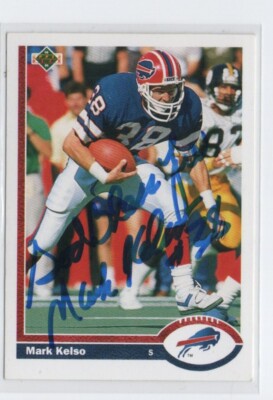 MARK KELSO BUFFALO BILLS 1991 UPPER DECK IP/TTM AUTOGRAPH AUTO | eBay