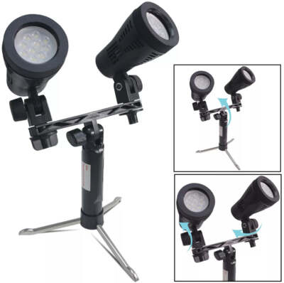Table Top Mini LED Light with Double Head Lights and Legs for Photo ...