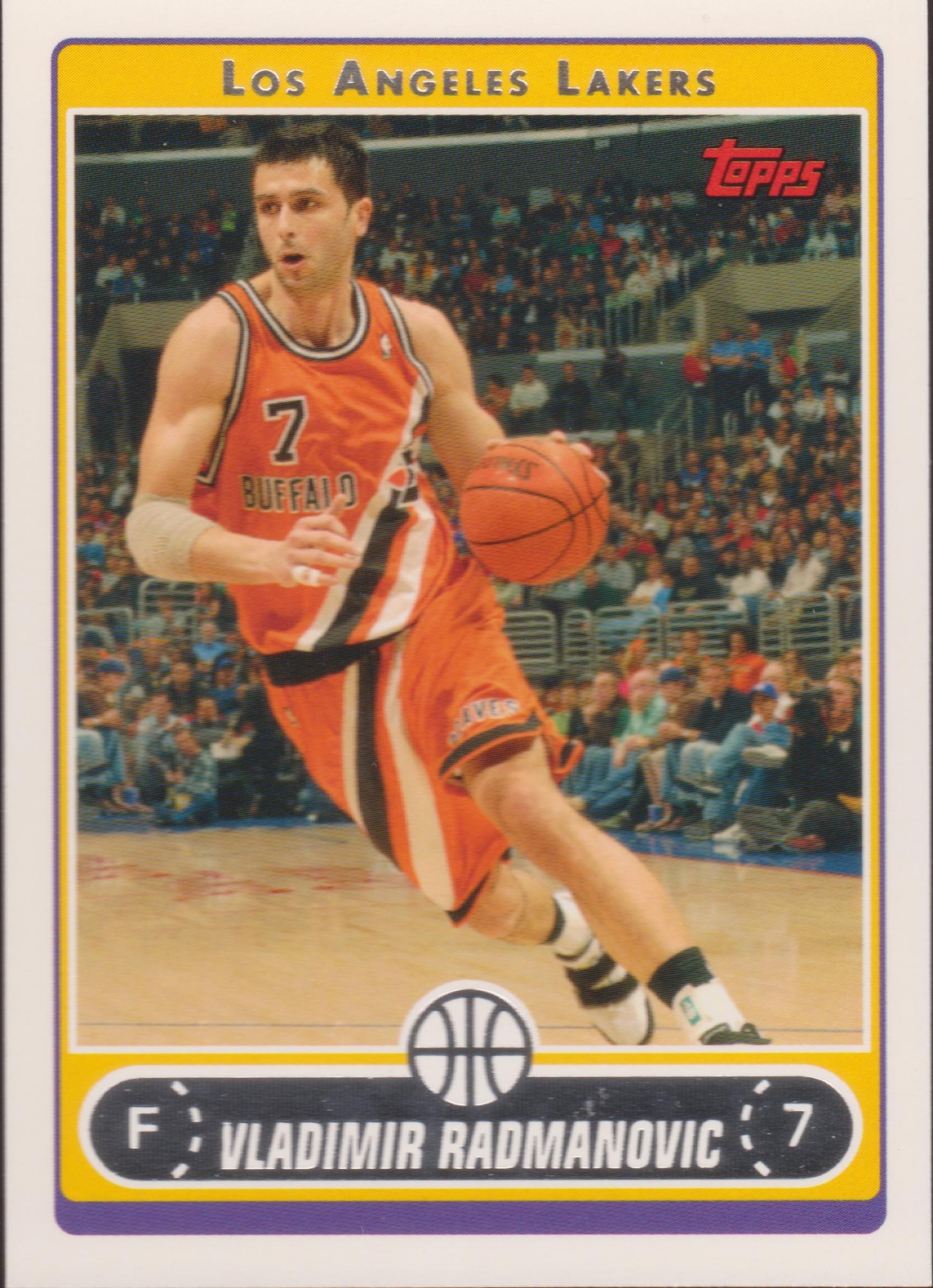 2006 Topps Vladimir Radmanovic #63 Los Angeles Lakers Basketball Card ...
