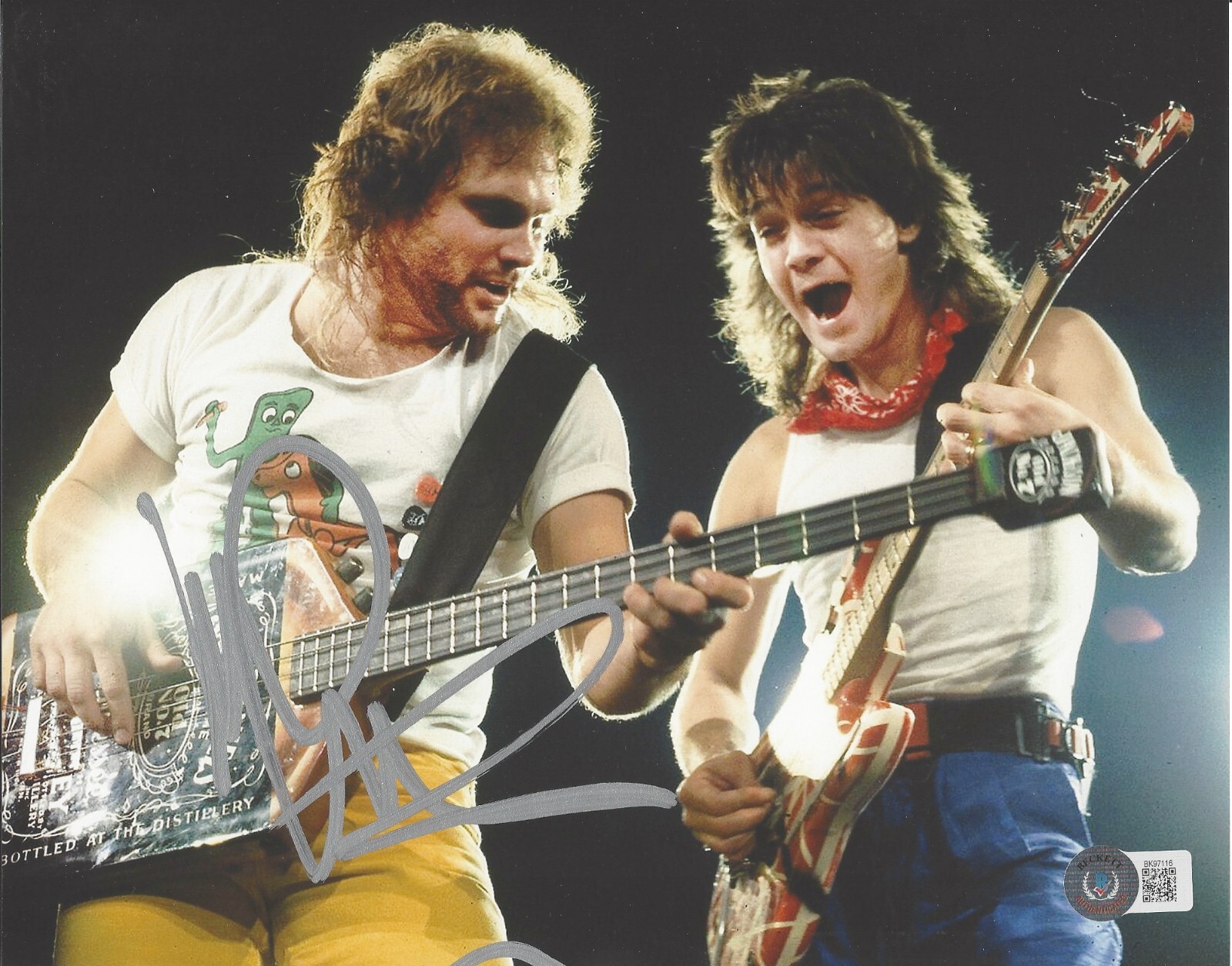 MICHAEL ANTHONY VAN HALEN BASSIST SIGNED 8x10 PHOTO BASS BECKETT BAS ...