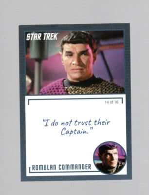 2020 STAR TREK TOS ARCHIVES & INSCRIPT ROMULAN COMMANDER #19 VARIATION ...