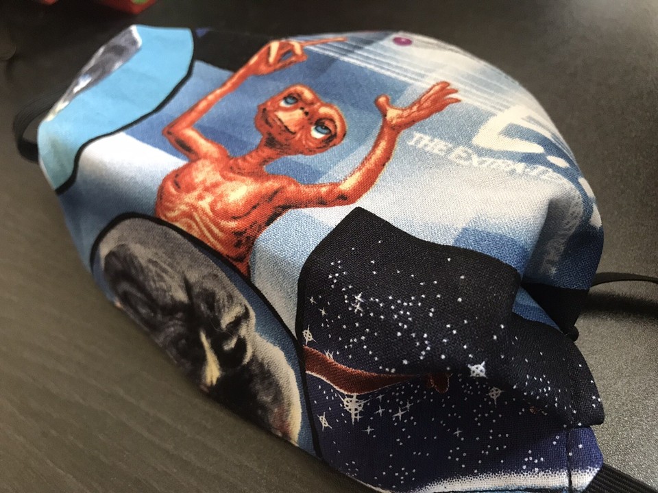 E.T. THE EXTRA-TERRESTRIAL HANDMADE TRIPLE LAYERS COTTON/POLYESTER MASK ...