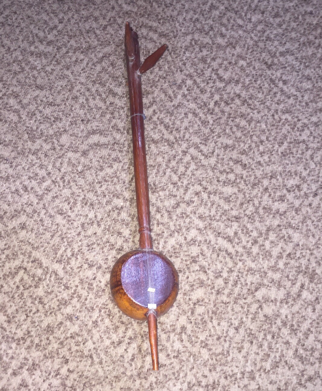 Vintage Thailand Ethnic Handmade Coconut Shell String Fiddle Instrument ...