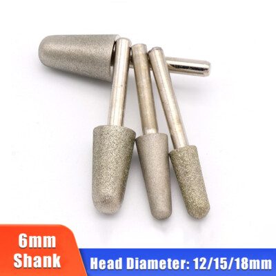6mm Shank Bullet-shaped Diamond Grinding Head Diamond Mounted Points ...