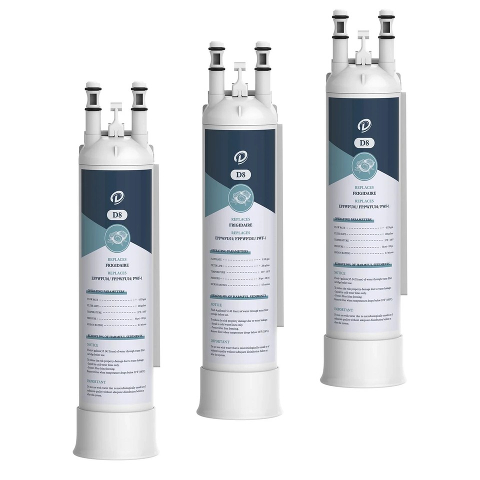 3 Pack FPPWFU01, EPPWFU01, PWF-1 for Frigidaire Refrigerator Water ...