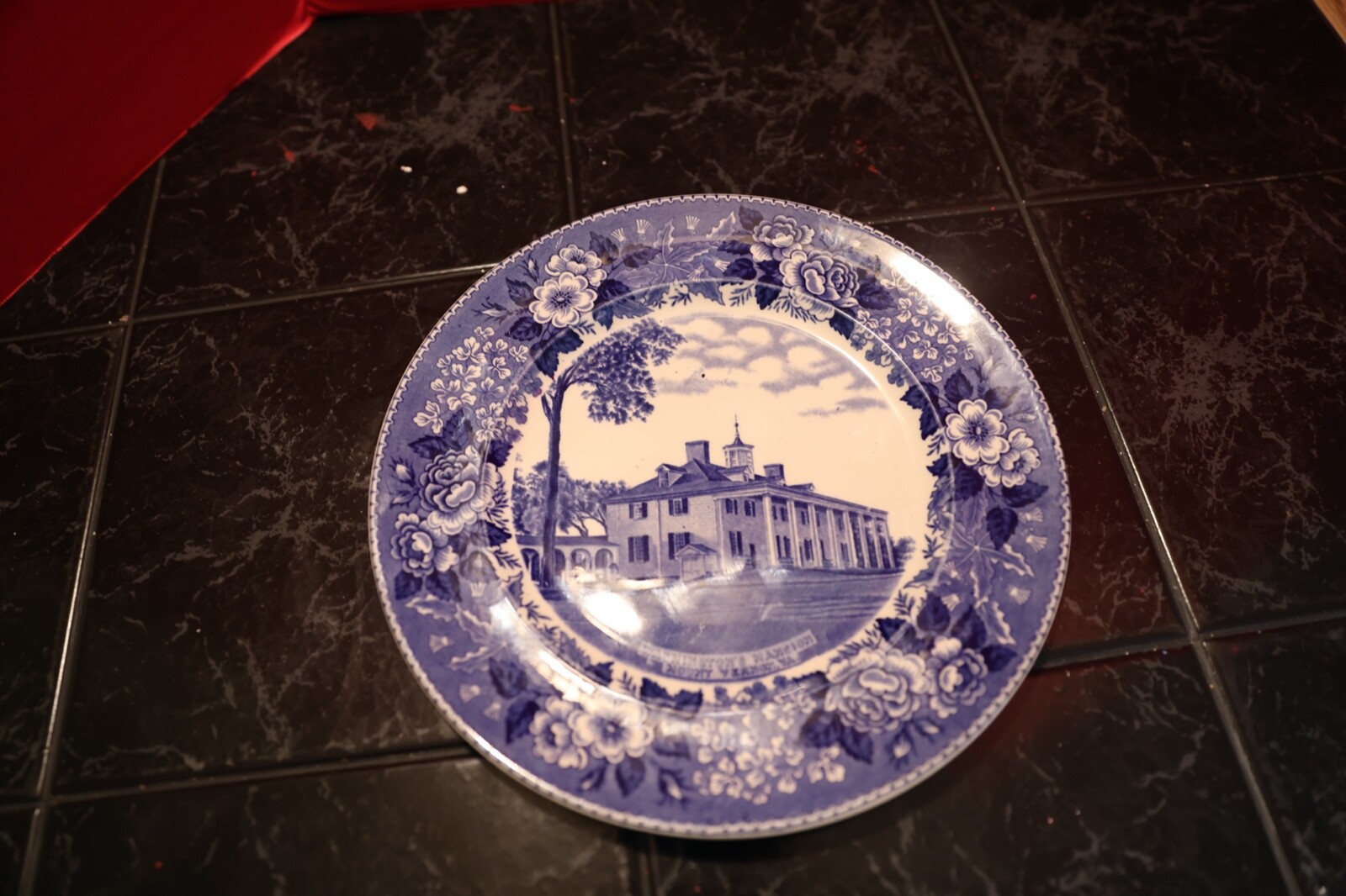 GEORGE WASHINGTON'S MANSION OLD ENGLISH STAFFORDSHIRE WARE 9" COLLECTOR ...