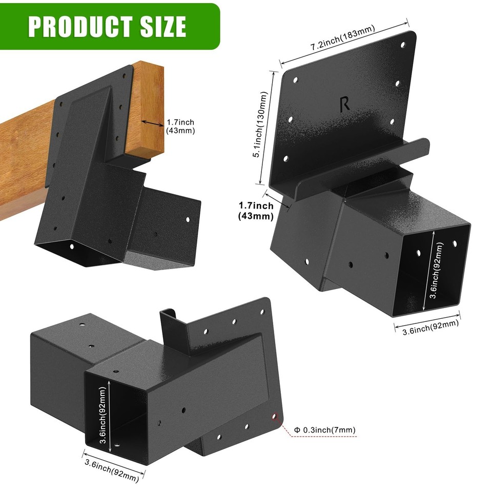 4 Pk Heavy Duty Deer Stand Brackets, 4x4 Deer Blind Brackets ...