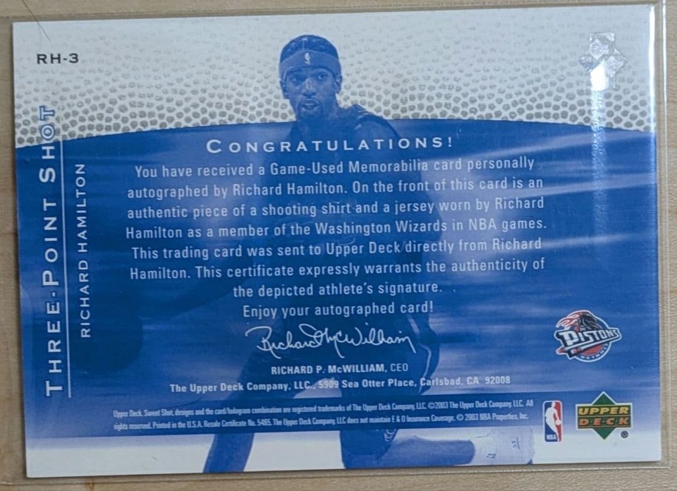 Richard Hamilton Three Point Play | eBay UK