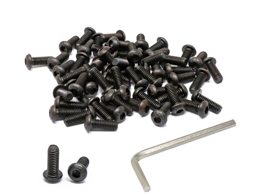 50 Pcs M6 x 16mm Thread Pitch 1 mm Alloy Steel 10.9 Grade Hex Socket ...