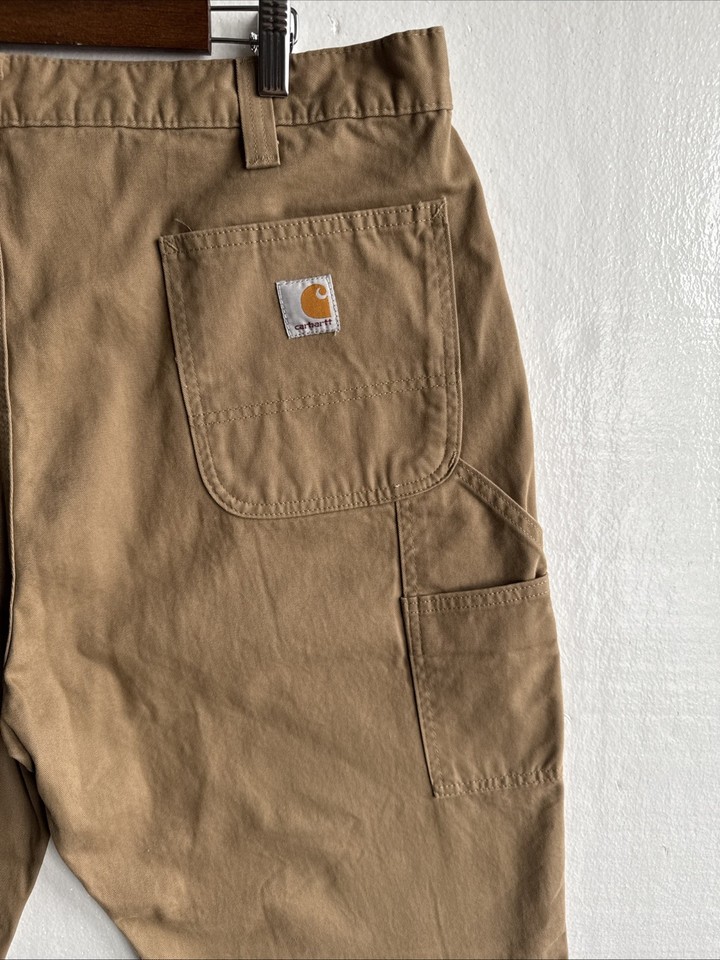 NWT Carhartt 100% Cotton Relaxed Fit Dungaree Carpenter Pants Tan Men's ...