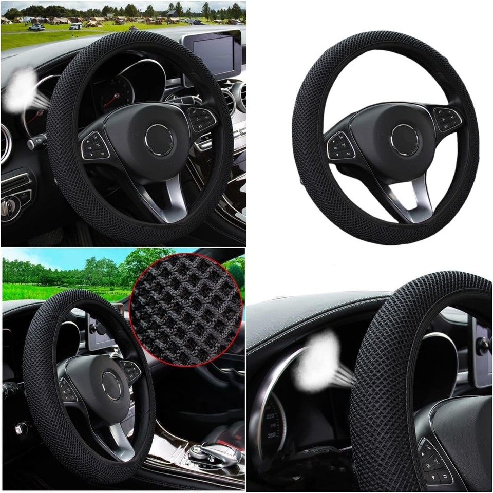 Universal Elastic Stretch Steering Wheel Cover,Warm in Winter,Cool in ...