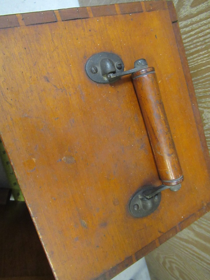 ANTIQUE EMPTY WOOD CASE WATSON UK RARE MICROSCOPE PART AS PICTURED &TB ...
