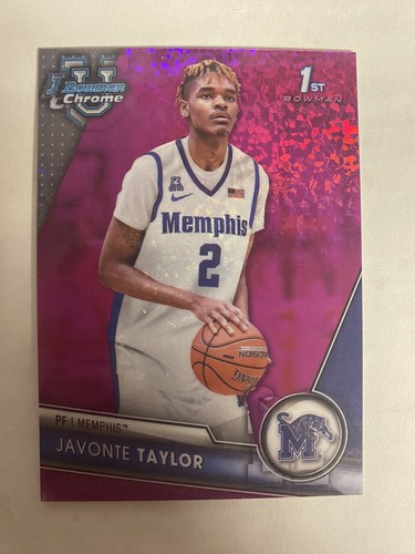 2023-24 Bowman Chrome University Fuchsia Mini-Diamond #53 Javonte ...