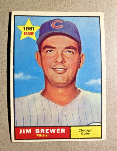 1961 Topps Set-Break #317 Jim Brewer Vintage Baseball Card! EXMT+ | eBay