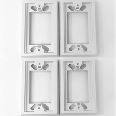 NEW (4) COOPER GFER-W PLATE WHITE OUTLET EXTENSION COVER WITH 2 SCREWS ...