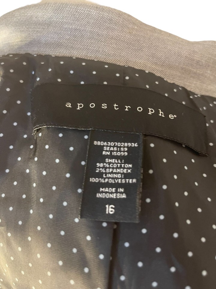 NWT Apostrophe Stretch Piped Jacket Misses Size 16 | eBay UK