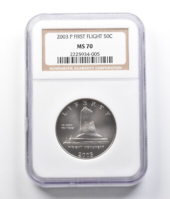2003-P First Flight Commemorative Half Dollar MS70 NGC *6880 | eBay
