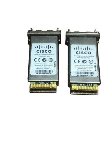 Lot of 2 Cisco CVR-X2-SFP V02 Converter Modules | eBay