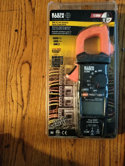Klein Tools CL600 600A True RMS AC Auto-Ranging Digital Clamp Meter for ...