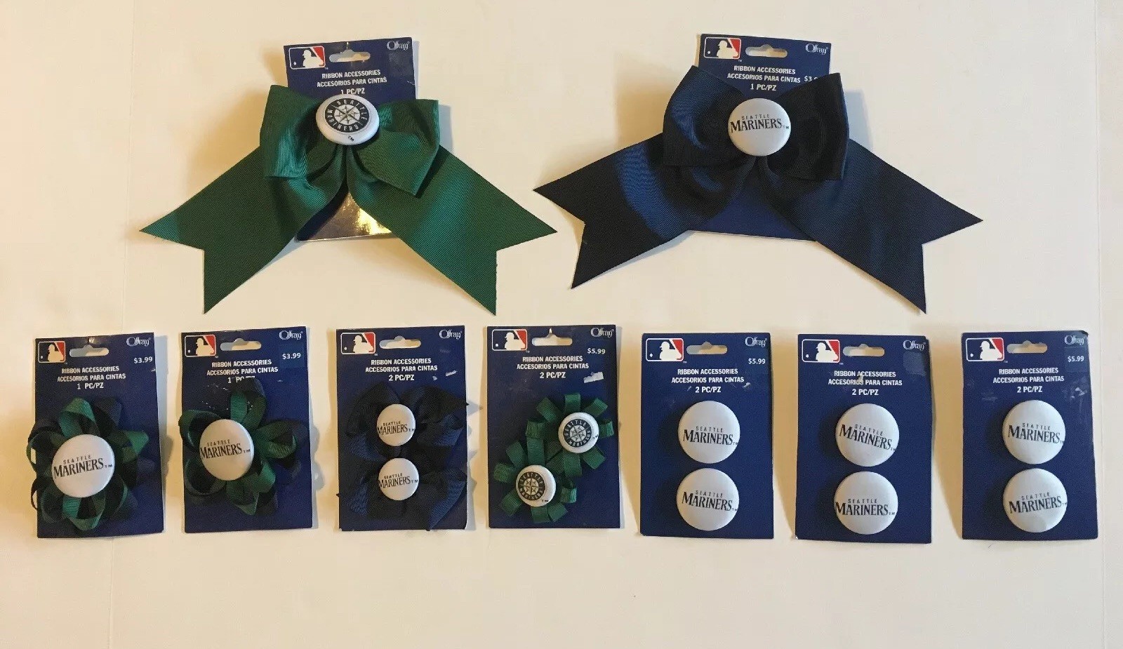 Seattle Mariners Ribbon Accessories for Hair Bows Barrettes Etc Offray ...